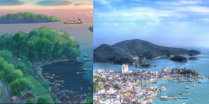 The real places you can actually visit, featured in Miyazaki's movies ...