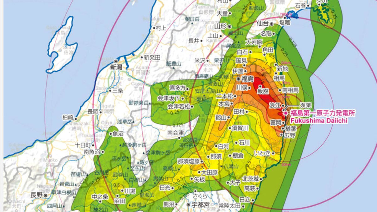 Fukushima radiation map: how was the risk in 2011? - Auralcrave
